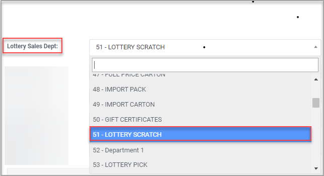 Lottery Reconciliation Settings