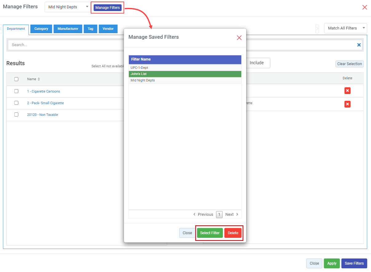 Department Sales Report
